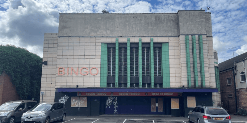 Historic Bingo Hall with Art-Deco Façade Up for Auction